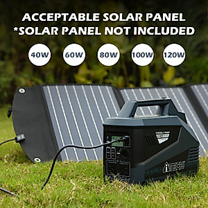 A-ITECH 618Wh Portable Power Station 600W, Battery Capacity Solar Generator with AC Outlets, DC, Fast Charging USB, Backup Supply for Camping, Outdoor, RV, Emergency