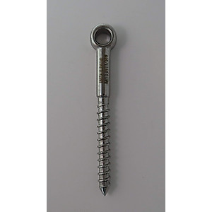 US STAINLESS 2 Pieces Stainless Steel 316 M10 Lag Screw Eye Bolt Forged 10mm x 100mm Marine Grade