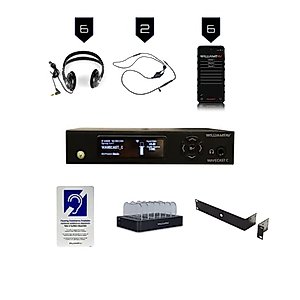 Williams AV WF SYS2C WaveCAST System with Integrated Li-Poly Battery & 6 WAV Pro Wi-Fi Receivers, Allows Users to Connect Via Bluetooth with Their Devices