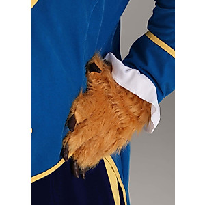 Plus Size Beast Costume | Adult Disney Beauty and The Beast Mouth Mover Full Head Mask | Blue Dance with Belle Outfit 5X