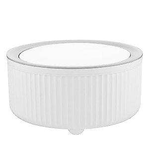 ANDRESLAD Desktop Press Garbage Recycling Bin Waste Paper Basket Animal Trash Can Press Top Trash Can Desk Garbage Can Trash Container Countertop Wastebasket Toillet Paper Bin White Plastic