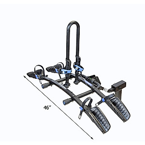 Heininger 2037 Advantage Sports Rack Flat Rack 2 Bike Platform Hitch Mounted Rack with Hitch Lock