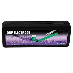 TEKCOPLUS ORP Electrode, Replaceable BNC Socket Tester for ORP Probe Meter Monitor Controller Check for Potential Oxidation Reduction Replacement for ORP Redox Extra Long Electrode Cable