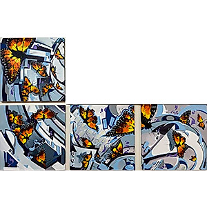 Flight of Monarchs Girl by Erni Vales of EVLworld Print Edition