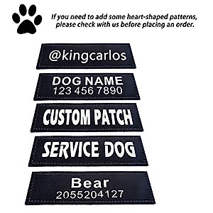 Custom Patch 2 Pieces Dog Vest Patches, Personalized Removable Tactical Patches for Dog Harness Service Dog in Training and Dog Halter Patches with Hook and Loop
