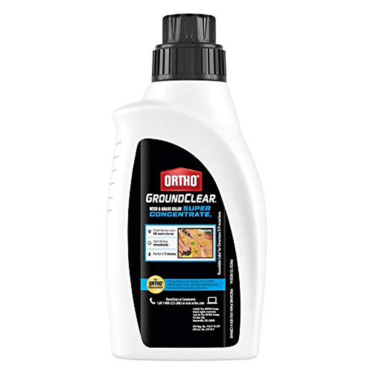 Ortho GroundClear Weed & Grass Killer Super Concentrate1 Fast-Acting Formula Kills the Toughest Weeds and Grasses, 32 fl. oz.