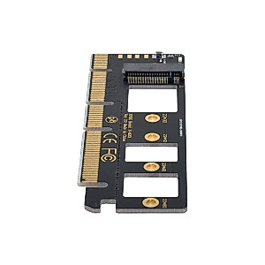 Cablecc NGFF M-Key NVME M.2 SSD to PCI-E Express 3.0 16x X4 Adapter Without Bracket Black