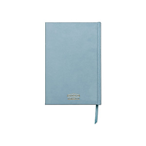 DesignWorks Ink Suede Cloth Hardcover Journal Notebook with Lined Pages for Work, Writing, Journaling - Anderson Design World Travel Santorini Greece Blue and Gold Journal (JB86-2025AD)