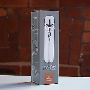 Grunwerg HCF-200BK Vacuum Insulated Drinkpod Capsule Flask, Stainless Steel, Black, 200ml