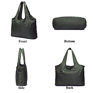 Women Fashion Large Tote Shoulder Handbag Waterproof Tote Bag Multi-function Nylon Travel Shoulder