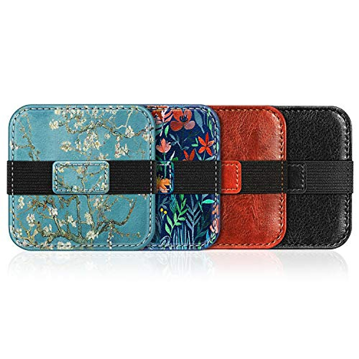 Fintie Screen Cleaning Pad, Soft Cloth Wipes for iPad, iPhone, MacBook, Tablets, Laptop Screen, Screen Cleaner with Elastic Strap, 4 Pack (Blossom+Jungle Night+Brown+Black)