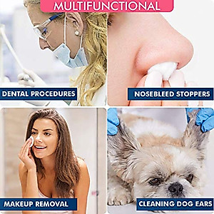 800 Count Dental Gauze Rolls - Dental Cotton Rolls for Mouth - Nose Bleed Plugs for Kids or Adults - Highly Absorbent Nose Bleed Stopper & Mouth Gauze - Non Sterile 1.5 Inch Rolled Cotton Pads