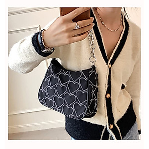 Y2k Purses and Handbags Gothic Grunge Purse Retro Alt Emo Small Shoulder Bags Clutch Purse with Zipper 90s Fashion Egirl Edgy (A)