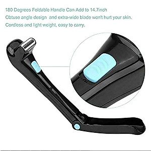 SH-RuiDu Back Hair Shaver, Mens Electric Do-it-Yourself Long Handle Back Hair Shaver, 180 Degrees Foldable & Cordless Design for Men Shaving Groomer Trimmer