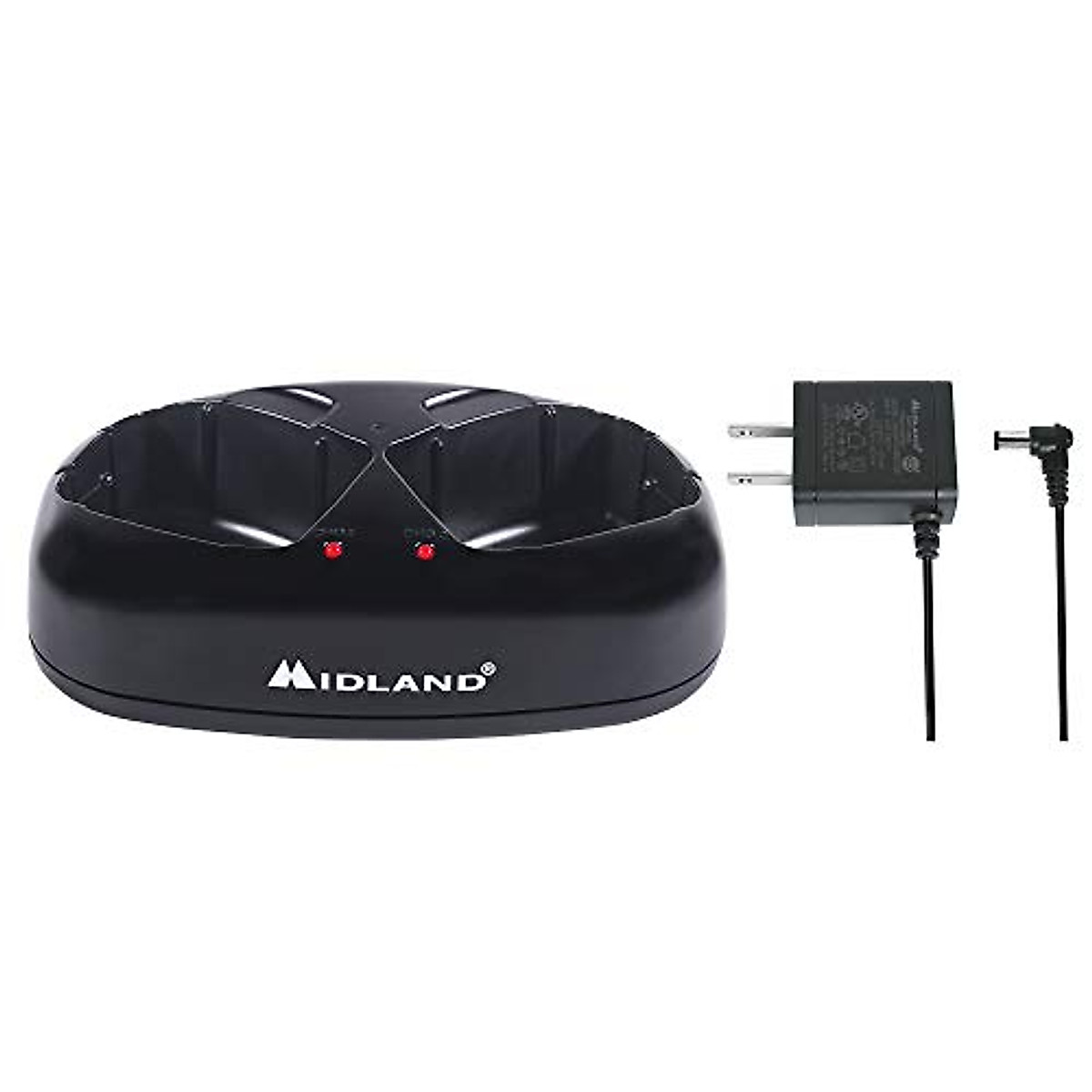 Midland – AVP10 Dual Desktop Charger for GXT Series Radios with AC Wall Adaptor