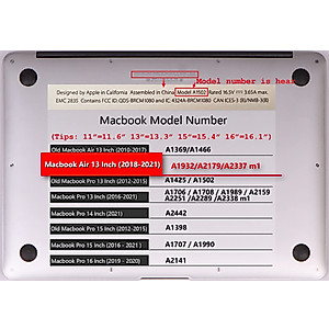 KSK KAISHEK Compatible with Macbook Air 13 inch Case 2018-2021 Release Retina Display Model A2337 M1 A2179 A1932, Plastic Hard Protective Shell & Black Keyboard Cover, Vintage TV