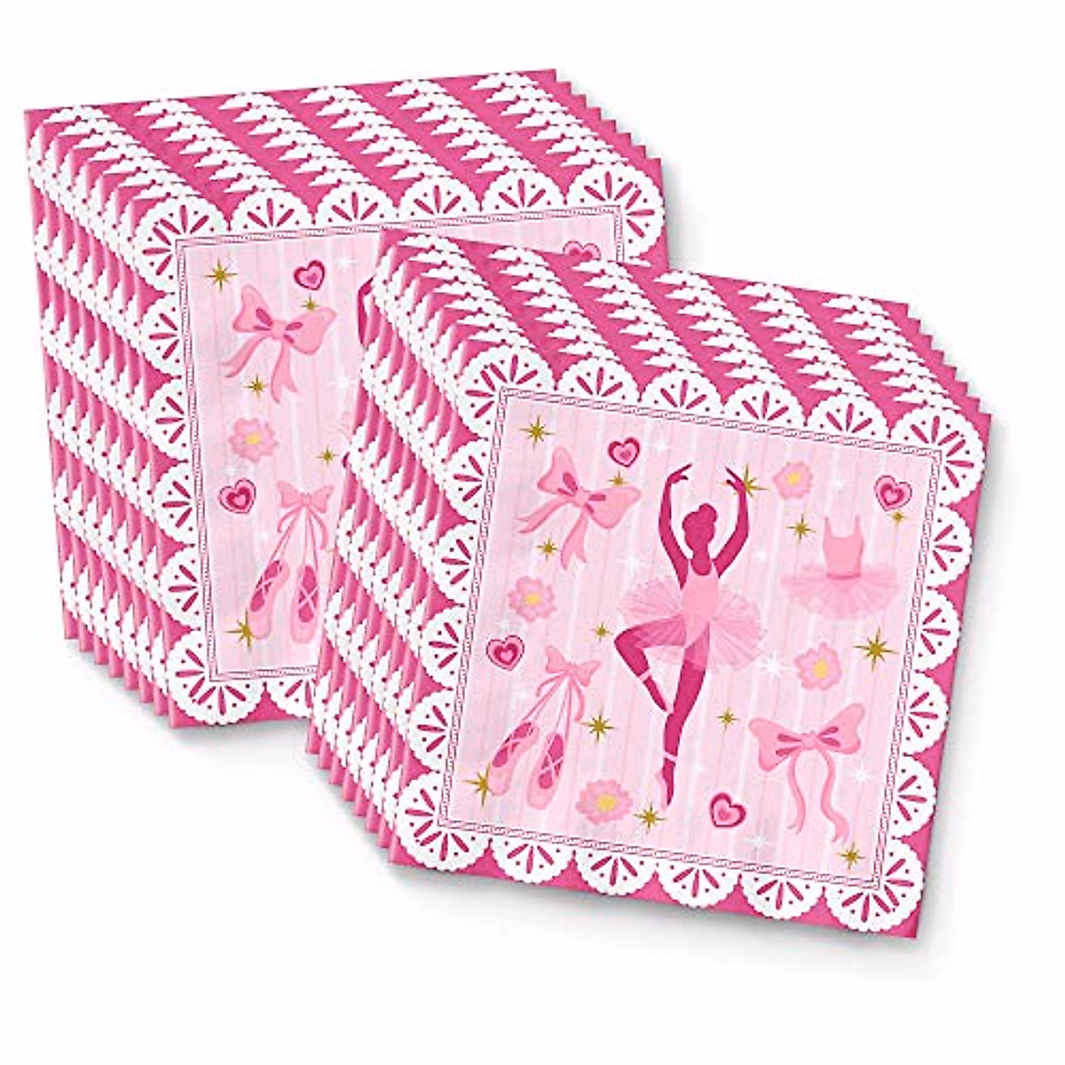 Little Ballerina Birthday Party Supplies Set Plates Napkins Cups Tableware Kit for 16