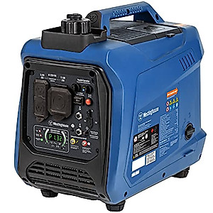 Westinghouse 2550 Peak Watt Super Quiet & Lightweight Portable Inverter Generator, RV Ready 30A Outlet, Gas Powered, CO Sensor, Parallel Capable, Long Run Time,Blue