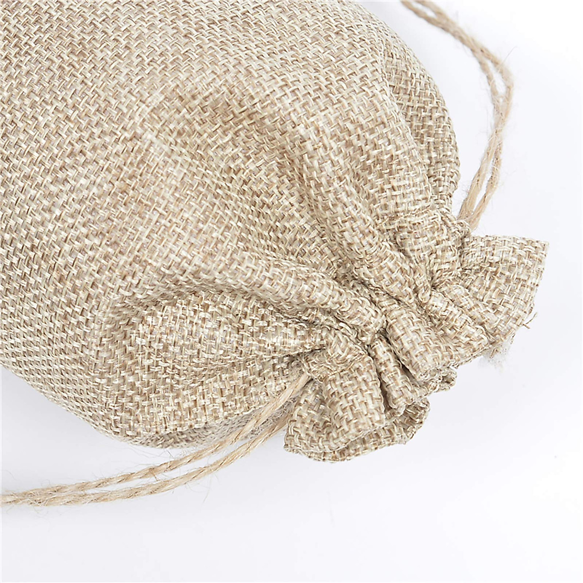 Burlap Bags, 25 Packs 8''x12'' Drawstring Gift Bag Burlap Candy Pouch Party Favor Linen Pockets for Wedding Birthday Party Halloween Thanksgivings Christmas New Year Valentine's Day (8''x12'')