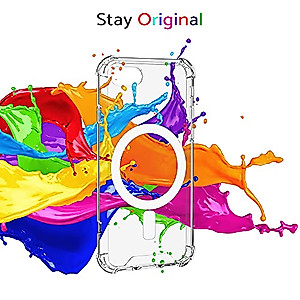 TORU MX Slim for iPhone SE 2022/iPhone SE 2020/iPhone 8 Magnetic Case, Compatible with Magsafe, Transparent HD Clear Case with Crossbody Strap, Scratch Resistant, Air Bumper Shock-Absorbing Corners