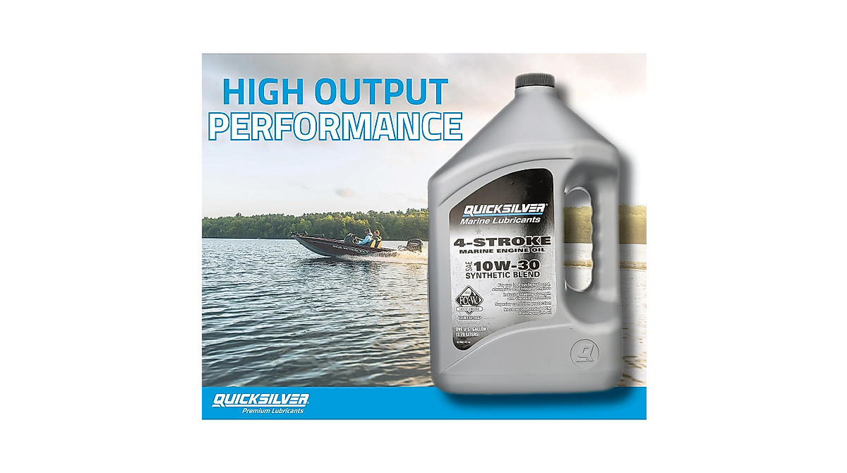 Quicksilver 10W-30 Synthetic Marine Engine Oil - Premium Protection