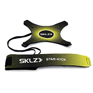 SKLZ Star-Kick Hands-Free Adjustable Solo Soccer Trainer - Fits Ball Sizes 3, 4, and 5 (Volt)