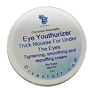 Diva Stuff Coconut and Avocado Eye Youthurizer, Thick Melt Mousse For Under The Eyes, Tightens, Lifts, Smooths and Depuffs, 2 oz