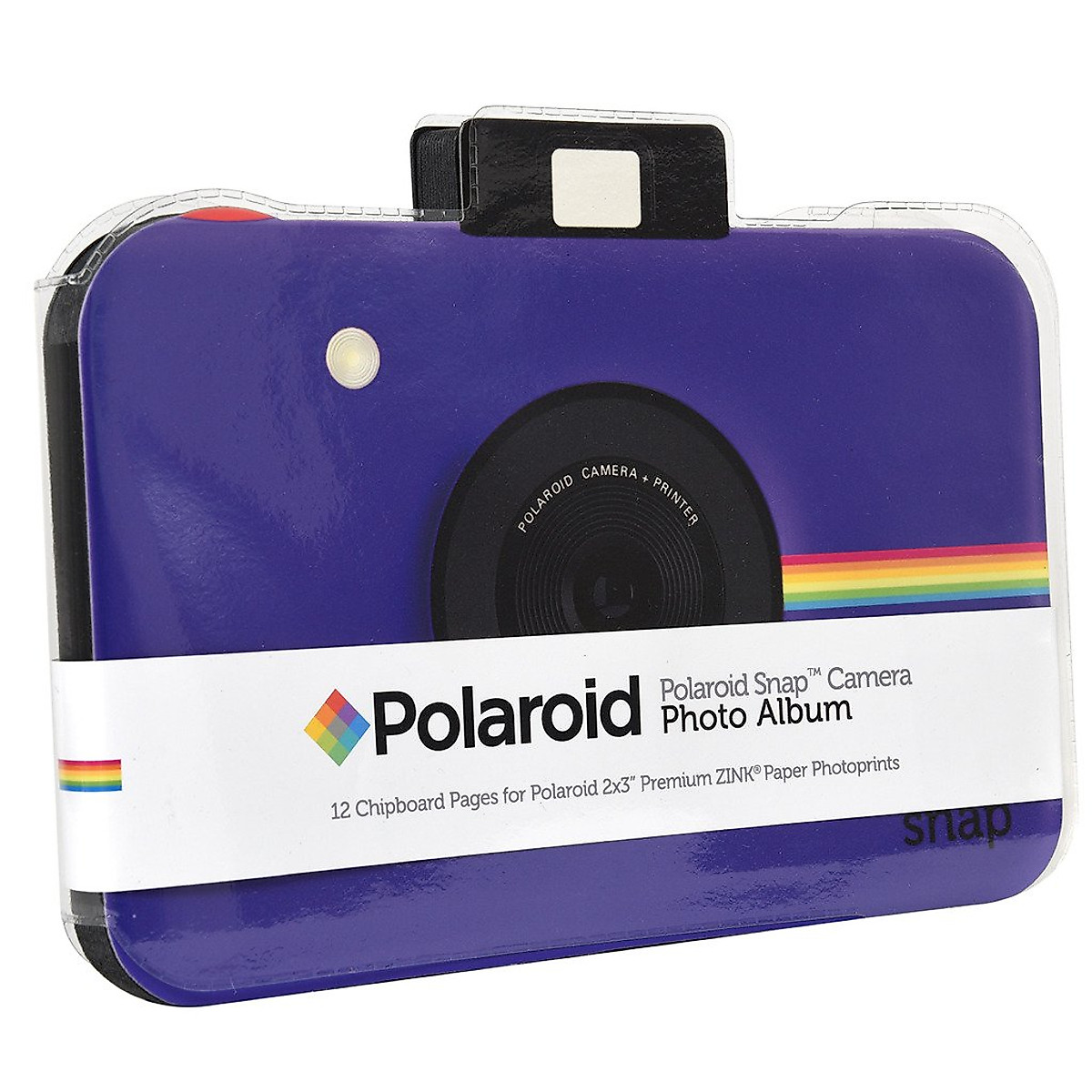 Polaroid Snap Themed Scrapbook Photo Album for 2x3 Photo Paper Pojects (Snap, Zip, Z2300) - Purple