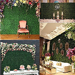 DearHouse 8 Pieces 20"x 20" Artificial Boxwood Panels Topiary Hedge Plant, Privacy Hedge Screen UV Protected Suitable for Outdoor, Indoor, Garden, Fence, Backyard and Decor