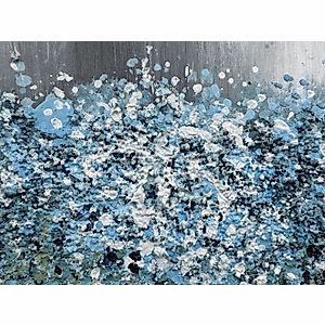 Hand Painted Abstract Blue Wall Art 46x23 Inches, Large Wall Paintings with 3D Effect, Textured Canvas Wall Art for Living Room, Bedroom, etc.
