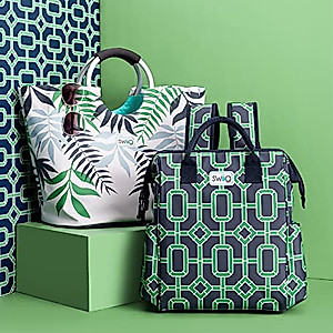 Swig Life Packi Backpack Cooler, Portable, Lightweight, Leak Proof Lining & Waterproof Beach Backpack with Padded Shoulder Straps, Magnetic Snap Pockets & New and Improved Dual Zipper (Luxy Leopard)