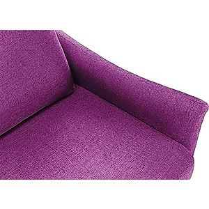 ERYE Polyester Upholstered Sofa Loveseat Couch for Home Apartment Office Small Space Living Room Furniture Sets,Modern Design Love Seats, Purple