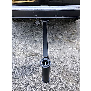 MAXXHAUL 50102 Hitch Mount Umbrella Holder - Durable and Sturdy - Great Support for Large Patio and Outdoor Umbrellas - Ideal for Traveling, Tailgating and Other Outdoor Events , Black