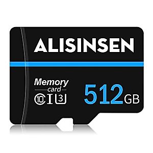 TF Card 512GB Micro SD Card 512GB Memory Card with a SD Card Adapter Class 10 512GB Micro Memory SD Card High Speed Compatible with Computer Camera and Smartphone