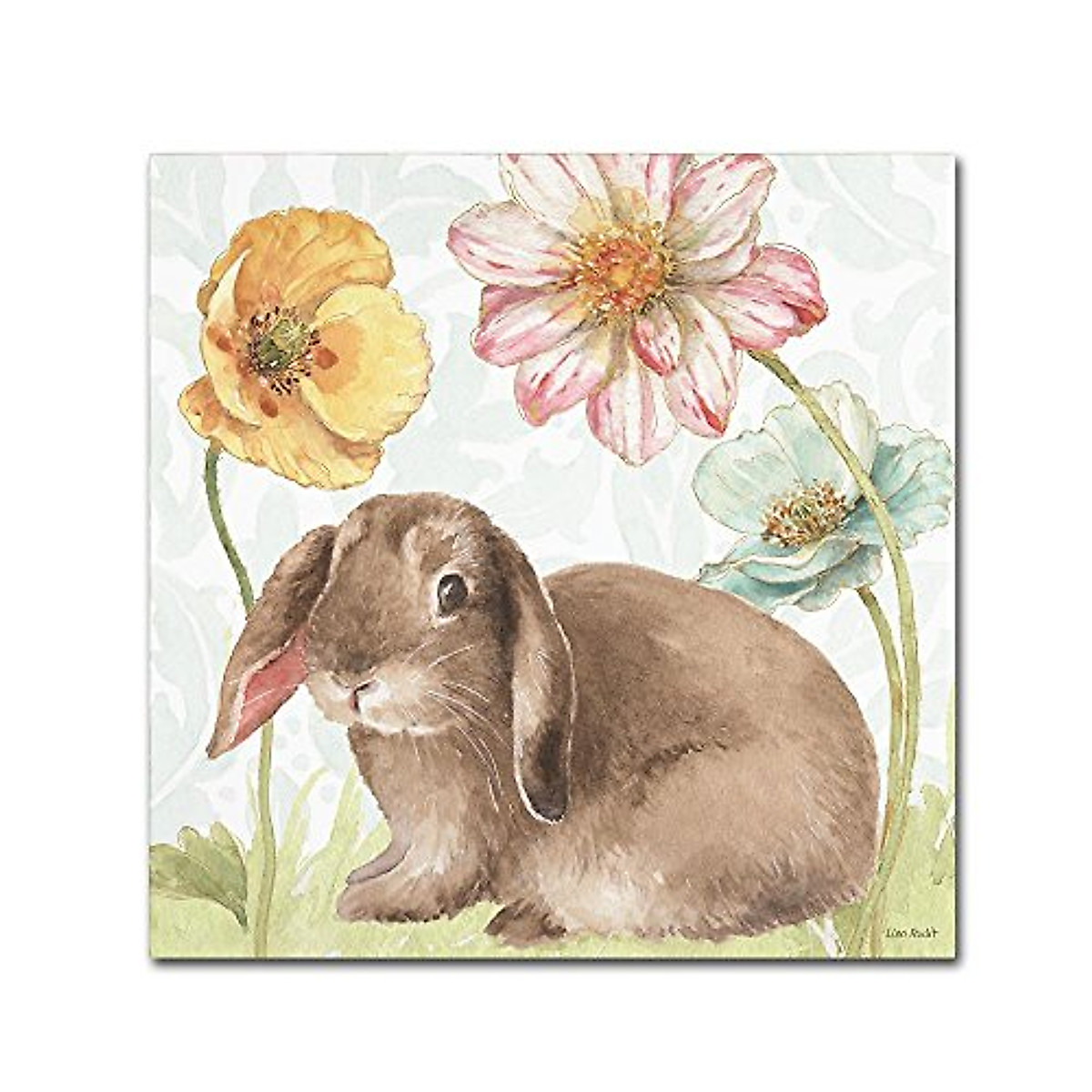Spring Softies Bunnies III by Lisa Audit, 24x24-Inch Canvas Wall Art