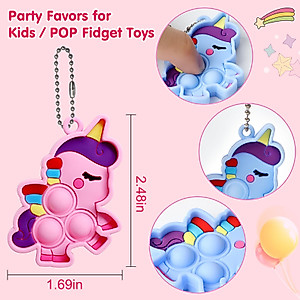 Kids Party Favors Pop Keychain Fidget Toys,Easter Eggs Fillers,Easter Basket Stuffers for Kids,Easter Gifts for Girls,Easter Party Favors Classroom Prizes