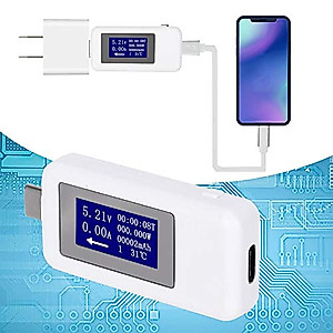 Tester, USB Tests, Accruacy-Built Easy To Use for Usb Type-C Usb Home Use Computer(white)