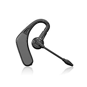 Mosonnytee Bluetooth earpiece Bluetooth Headset Noise Cancelling Headphone with Microphone Trucker Bluetooth Headset Single Ear Hands-Free Headphones with Replaceable Batteries