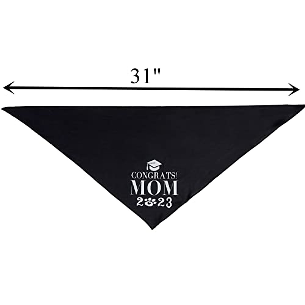 Dog Graduation Bandana 2 Pack, My Mom Graduated Dog Bandana and Class of 2023 Dog Scarf for Small Medium Large Dogs