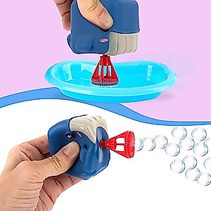 ArtCreativity Bubble Blowing Animals for Kids - Set of 3 - Animal Bubble Toys with 2 Bottles of Bubble Solution and Dipping Tray - Aquatic Party Favors for Kids - Under The Sea Party Supplies