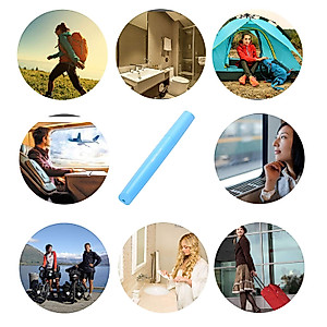 Travel Toothbrush Case Plastic Container Box Breathable Design with Air Hole More Toothbrush Tube for Home Daily Office Business Use (Light Blue)