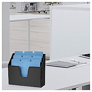 Acrimet Horizontal Triple File Folder Holder Organizer (Black Color)