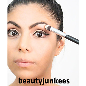 Small Concealer Brush Under Eye – Mini Tapered Kabuki Makeup Brush for Blending, Setting, Contour Eyeshadow, Powder, Cream Make Up, Vegan Synthetic