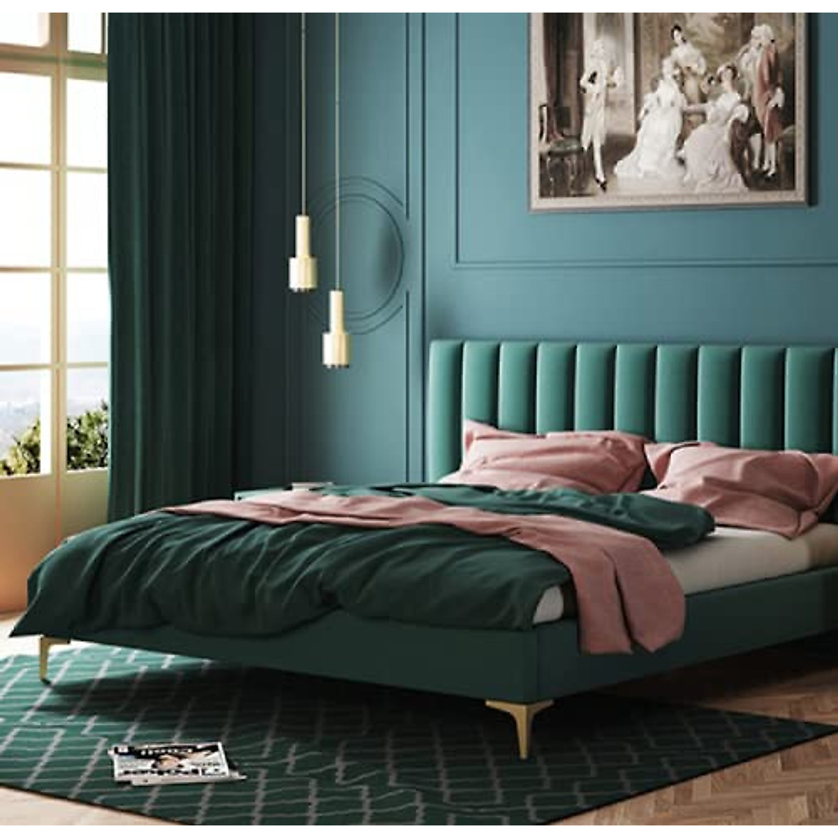 WANLIAN 6 Inch Furniture Legs, Metal Furniture Legs for Cabinet Sofa TV Stand Bookcase 4Pcs (Gold)