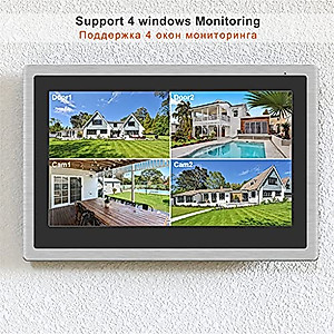 FBITE Wired Video Doorbell 10 Inch Video Door Phone with Record Motion Detection Remote Unlock Intercom Monitor