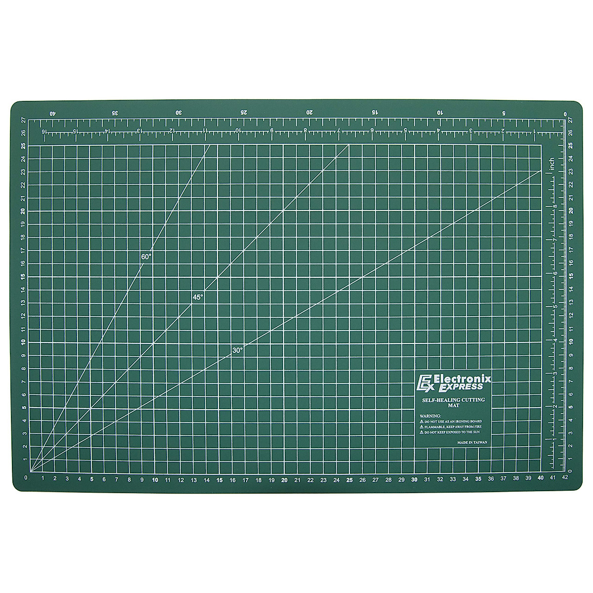 450mm x 300mm x 3mm Self-Healing Cutting Mat 5 Layers (Metric and Standard Measuring) by EX ELECTRONIX EXPRESS (1 Pack)