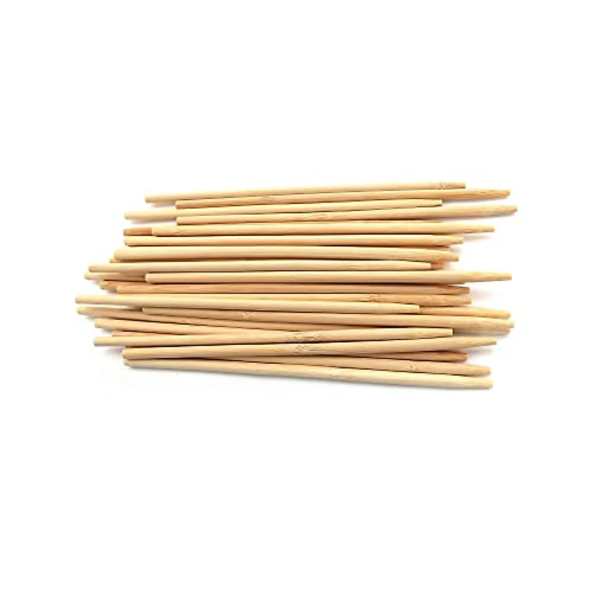 BambooMN 6.5 Inch 5mm Thick Semi Point Food Caramel Candy Apple Corn Dog Garden Bamboo Skewers, 100 Pieces