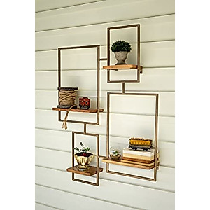 Kalalou NJH2069 Wall Unit with 4 Shelves, See Image