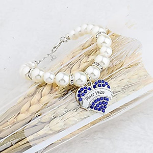 UJIMS Finer Women Bead Bracelet Gift for Women Girl Greek Sorority Jewelry BFF Sisterhood Gift(Finer20 Bead Bracelet)