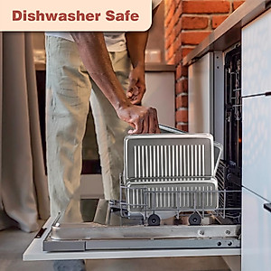 Zarevant Pack of 2 Bacon Container for Refrigerator, 304 Stainless Steel Airtight Deli Meat Storage Bacon Keeper, Long Storage Container for Fridge, Dishwasher Safe, with Lids